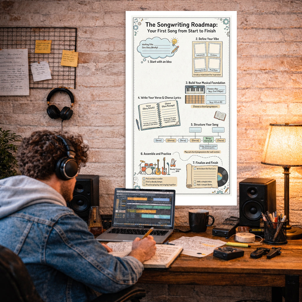 The Songwriting Roadmap Poster – Your First Song From Start to Finish ...