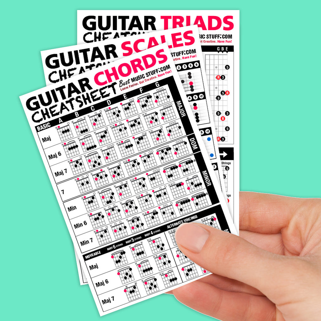 Small Guitar Cheatsheet Bundle (3 Pack) — Best Music Stuff