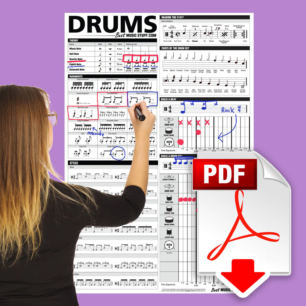 Creative Drum Poster • Downloadable PDF — Best Music Stuff