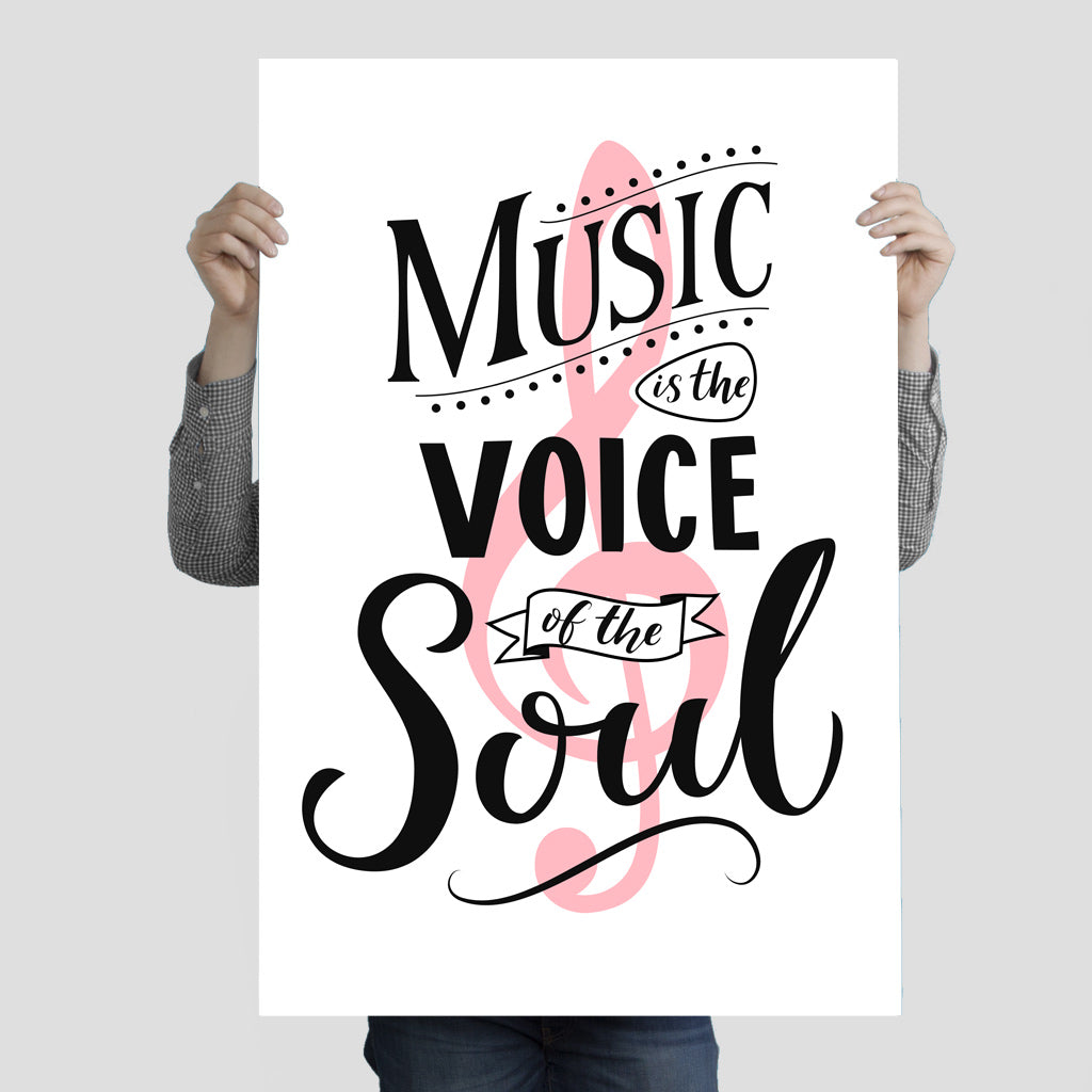 "Music Is The Voice of The Soul 1" Poster Print 24 Inches x 36 Inches ...